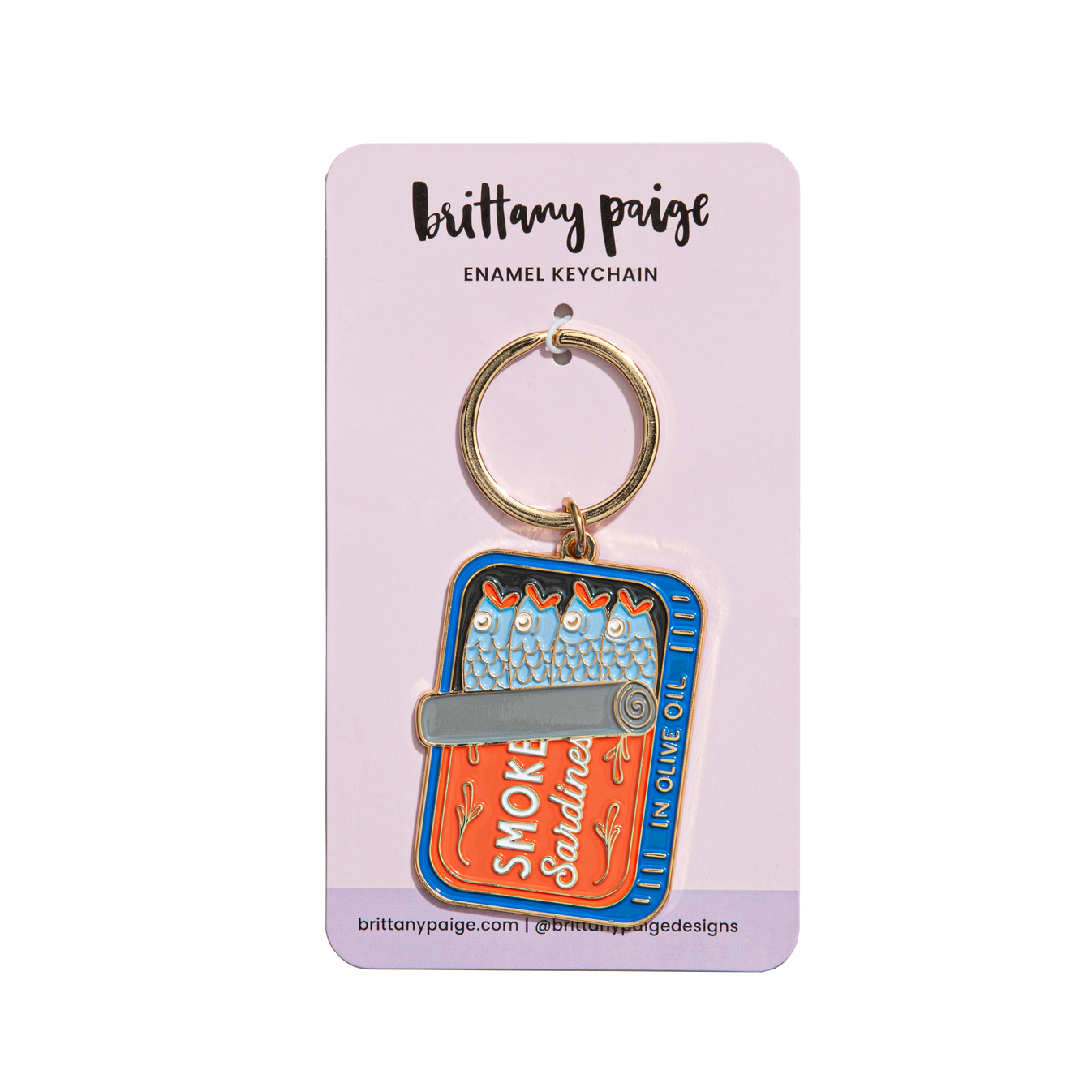 Sardines Can Enamel Keychain Bag Charm – Brittany Paige