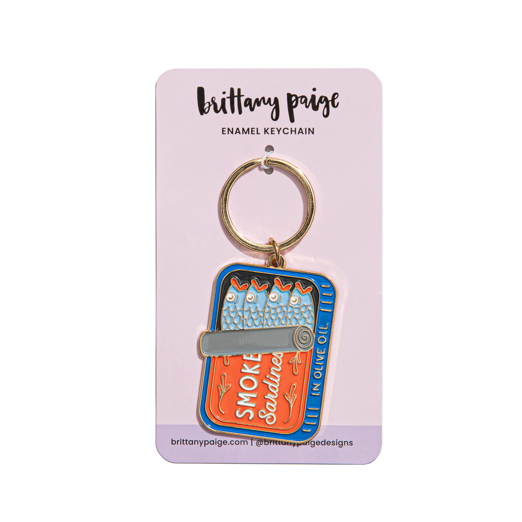 Sardines Can Enamel Keychain Bag Charm – Brittany Paige