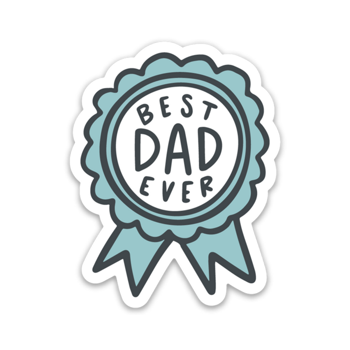 Best Dad Ever Ribbon Sticker – Brittany Paige